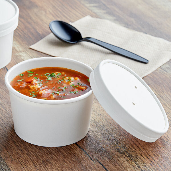 Soup Cup With Lids 250ct case Unicup Packing Soup Cup With Lids 250ct case Unicup Packing